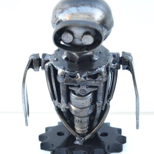 Mini Robot Scrap Metal Sculpture, Iron Anniversary Gift for Her ...