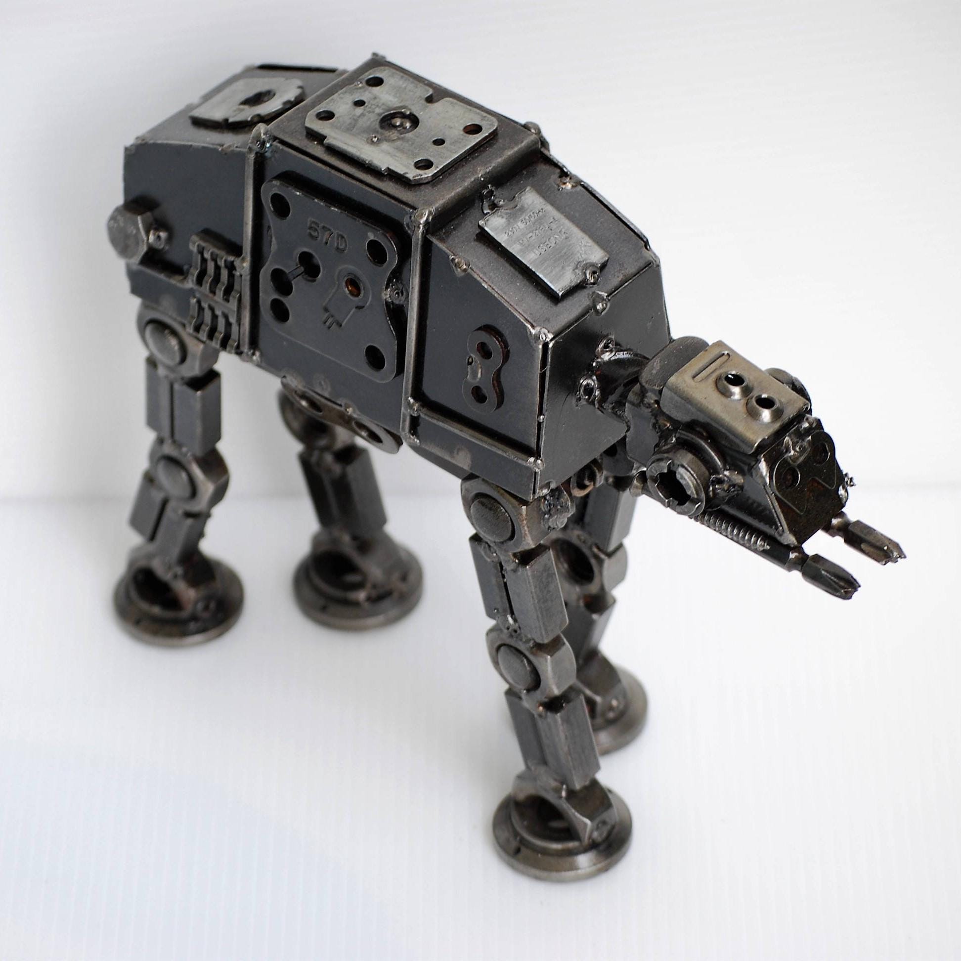 AT-AT Star Wars Scrap Metal Sculpture, Handmade Recycled Steel Art ...