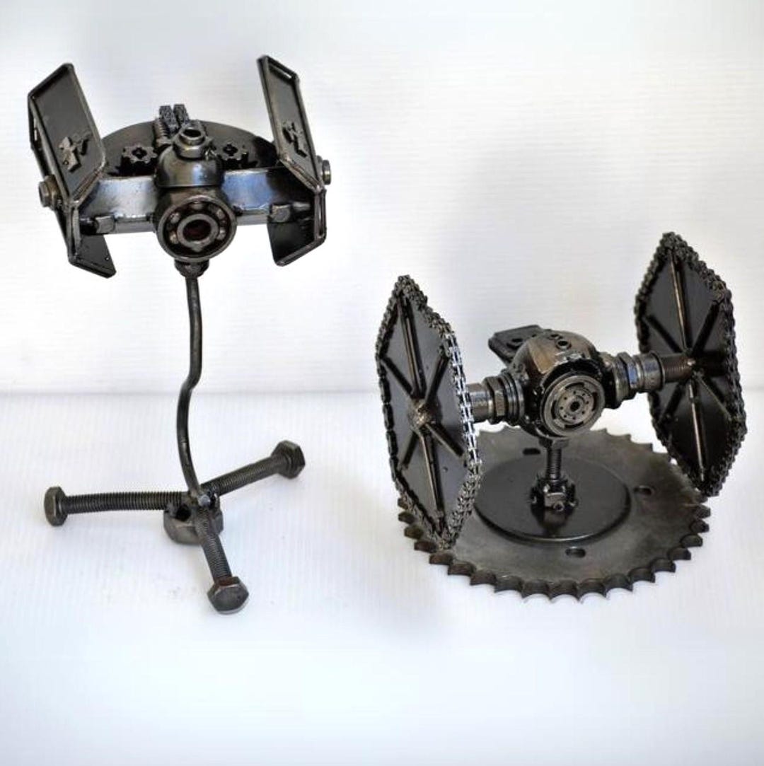 One-of-a-kind Gifts, Spaceship Fighter Scrap Metal Sculpture, Wow Gift ...