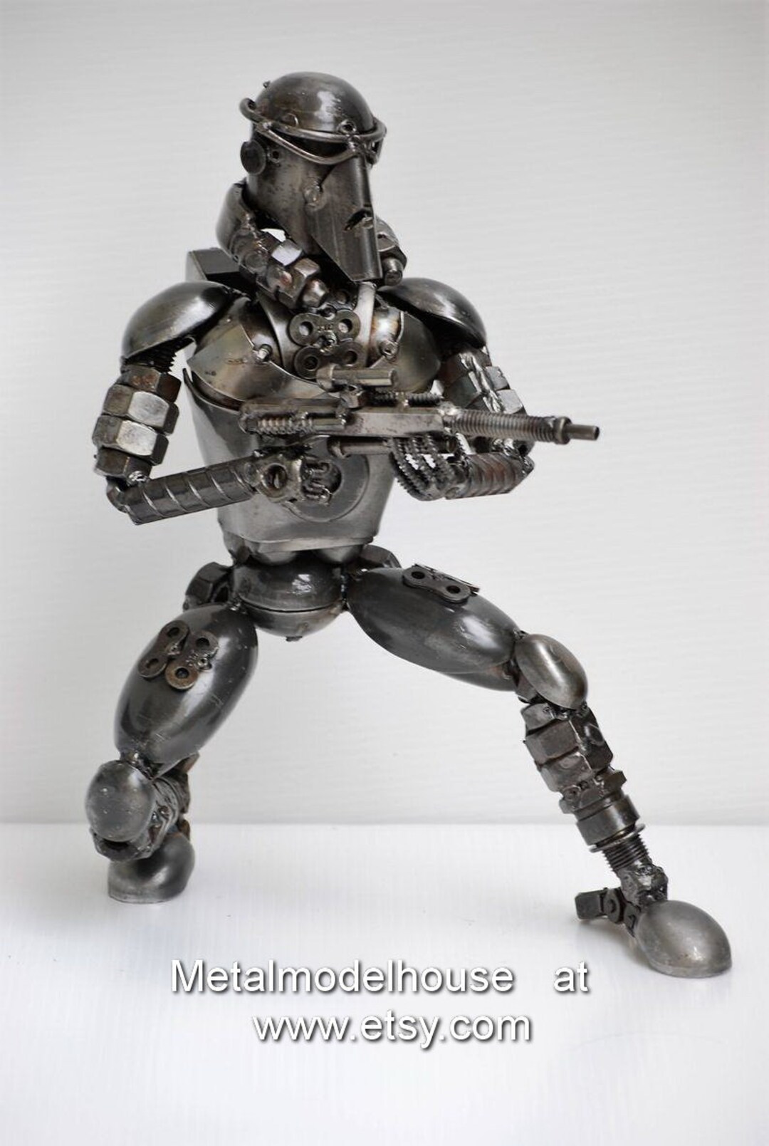 Handmade Metal Trooper Sculpture: Recycled Auto Parts Art, Wow ...