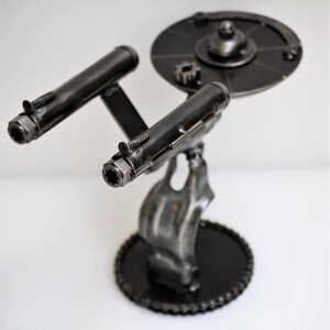 Spaceship Inspired Recycled Scrap Metal Sculpture, Wow Gift for ...