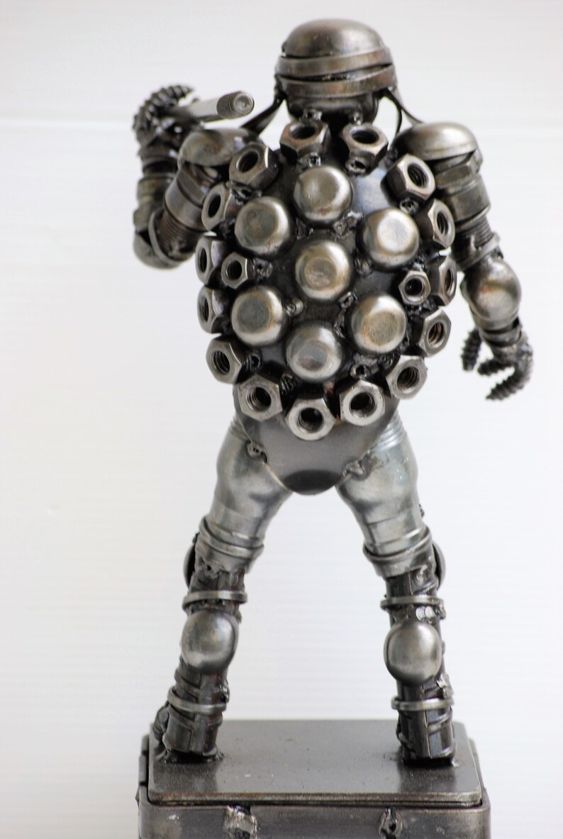 Turtle BoyA Scrap Metal Sculpture Model Recycled Handmade | Etsy