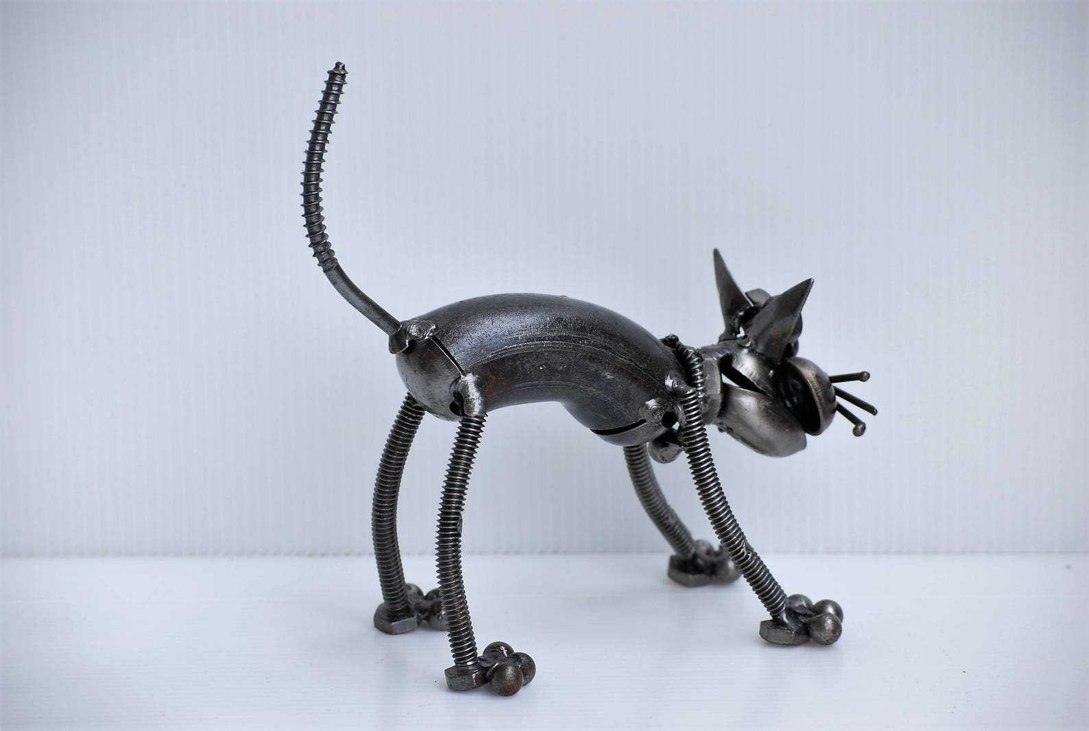 Cat Scrap Metal Sculpture Model Recycled Handmade Art Gift for - Etsy