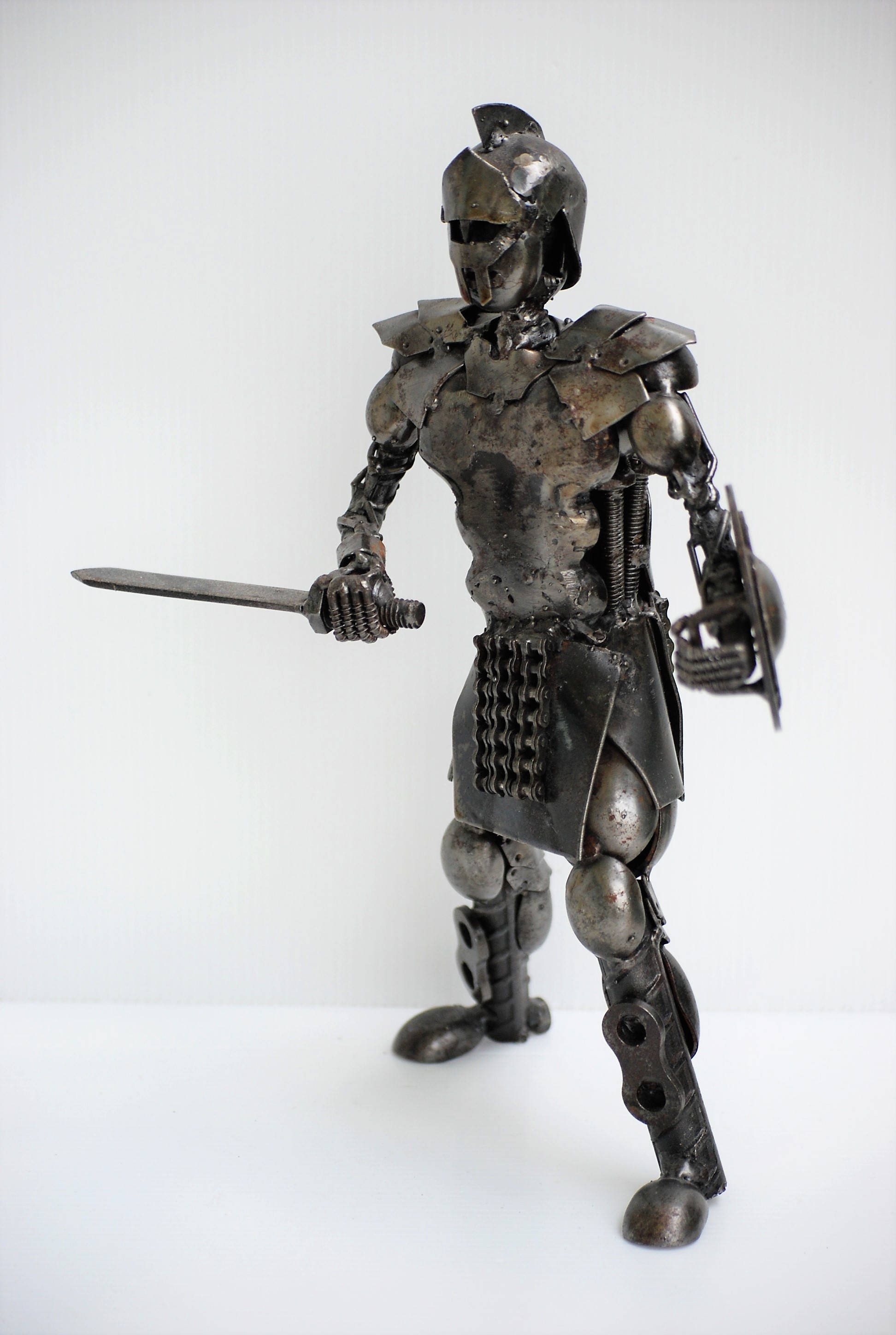 Gladiator A Warrior Scrap Metal Sculpture Model Recycled | Etsy