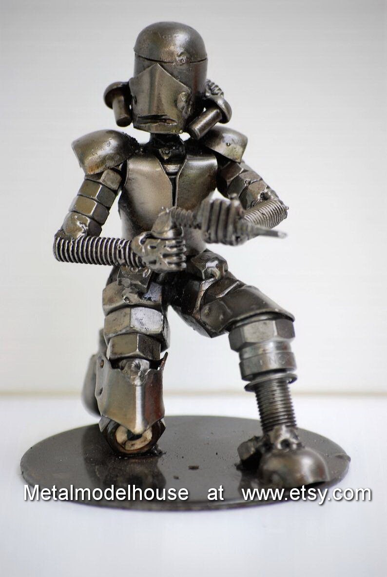 Trooper Soldier small a 2 Scrap Metal Sculpture Model | Etsy
