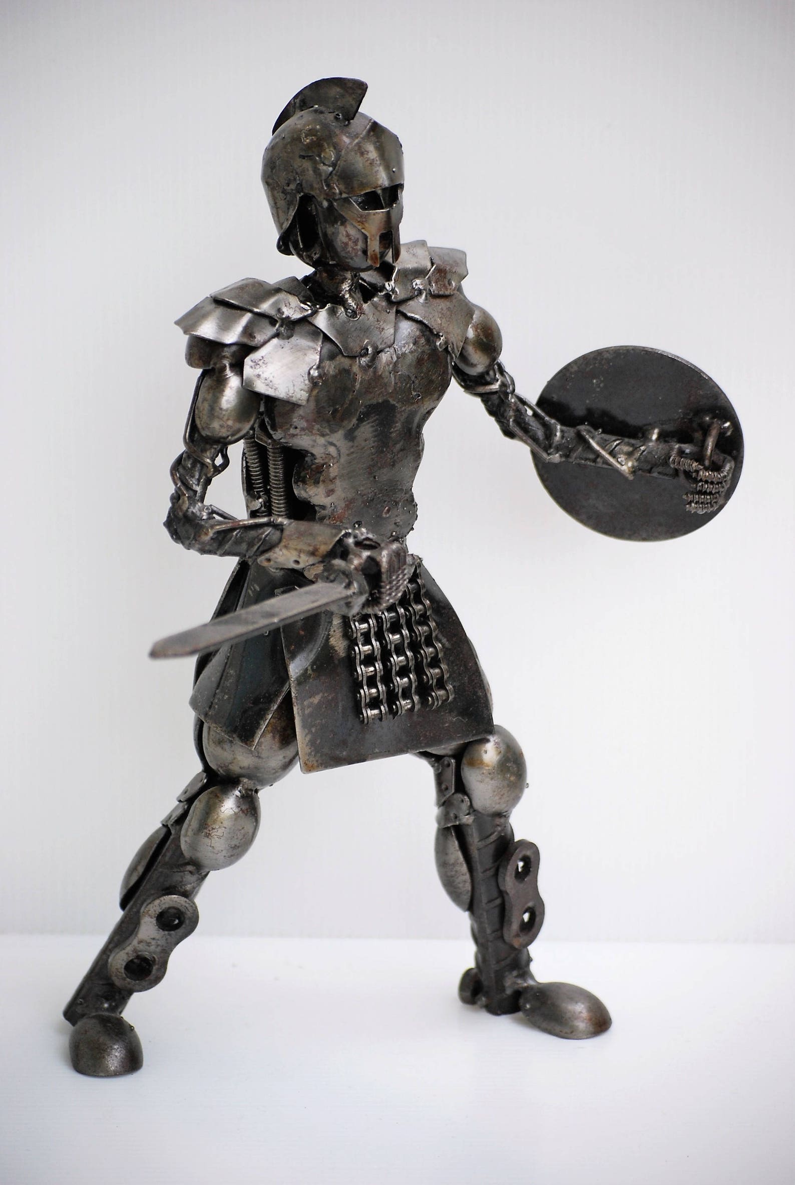 Gladiator A Warrior Scrap Metal Sculpture Model Recycled - Etsy