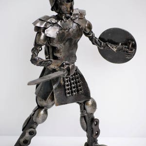 Gladiator (A) Warrior Scrap Metal Sculpture, Gift for Anniversary ...