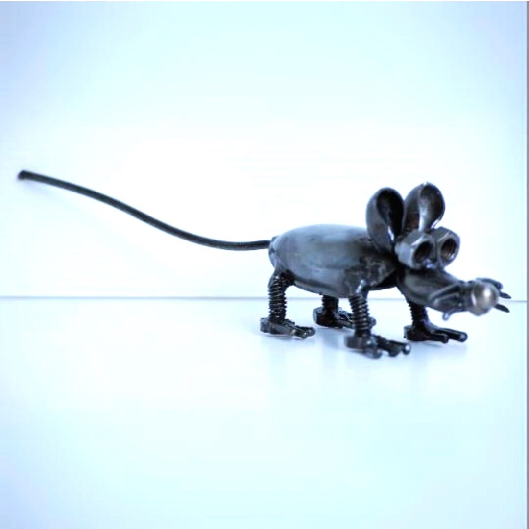 Rat Scrap Metal Sculpture Model, Gift for Anniversary, Cool Wedding ...