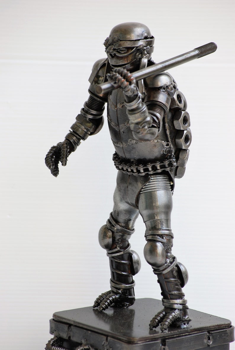 Turtle BoyA Scrap Metal Sculpture Model Recycled Handmade | Etsy