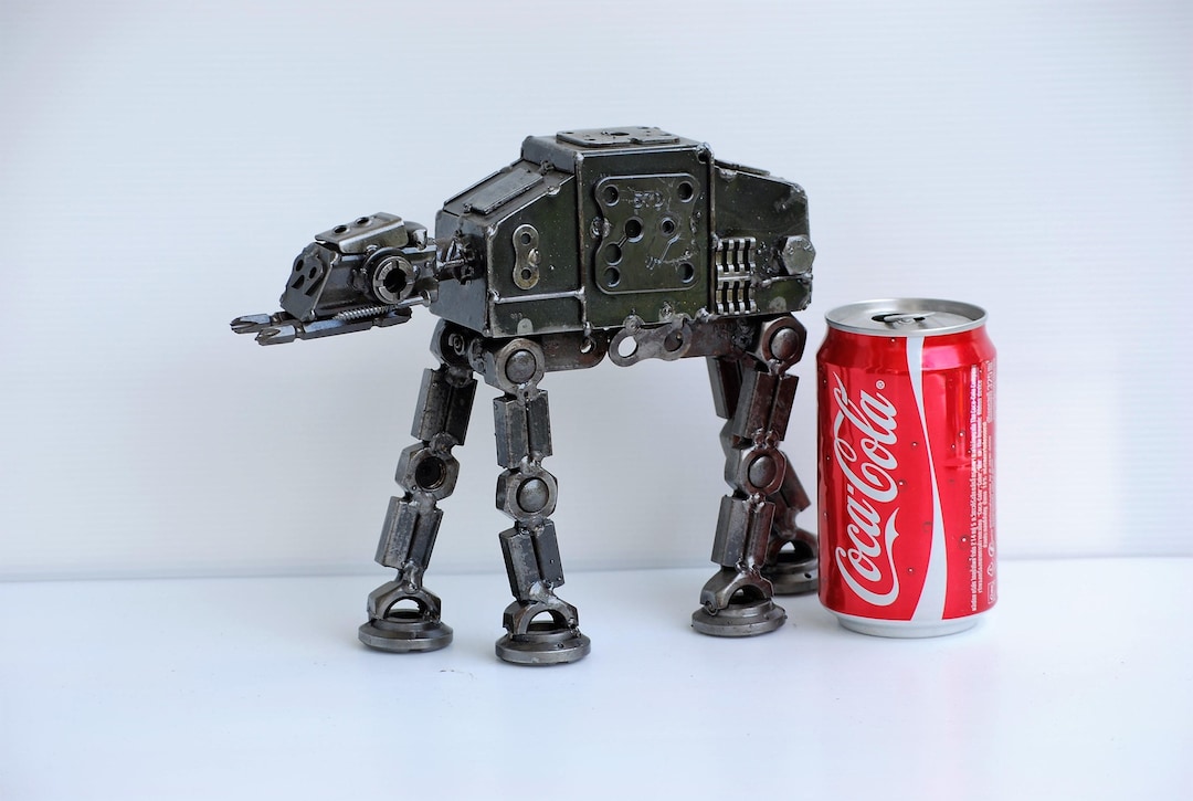 AT-AT Star Wars Scrap Metal Sculpture, Handmade Recycled Steel Art ...
