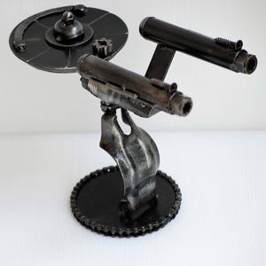 Spaceship Inspired Recycled Scrap Metal Sculpture, Wow Gift for ...