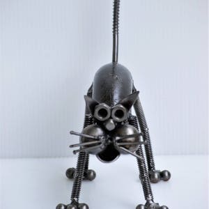 Cat Scrap Metal Sculpture Model Recycled Handmade Art Gift for - Etsy