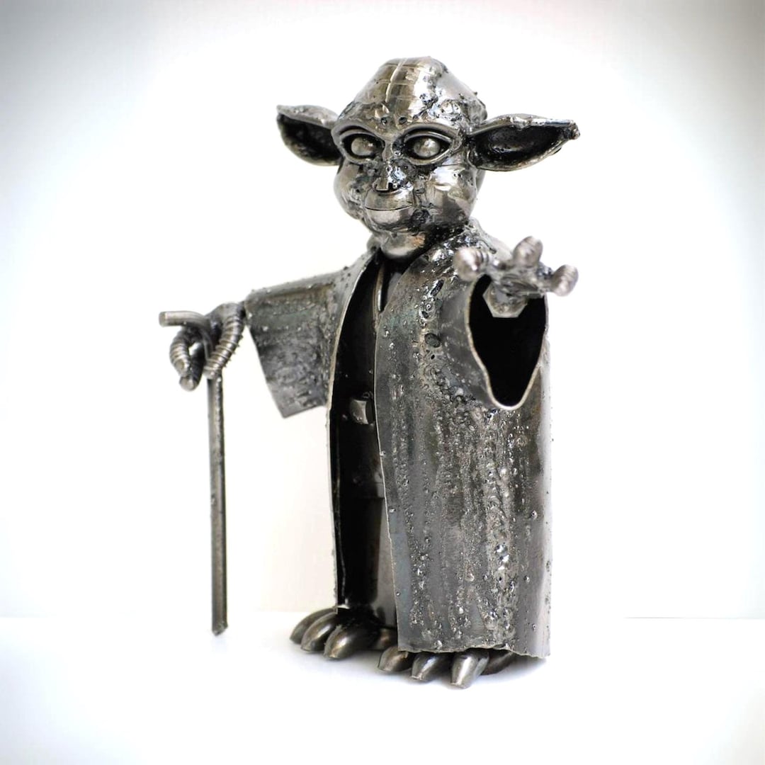 Yoda Star Wars Scrap Metal Sculpture, Handmade Recycled Metal Art ...