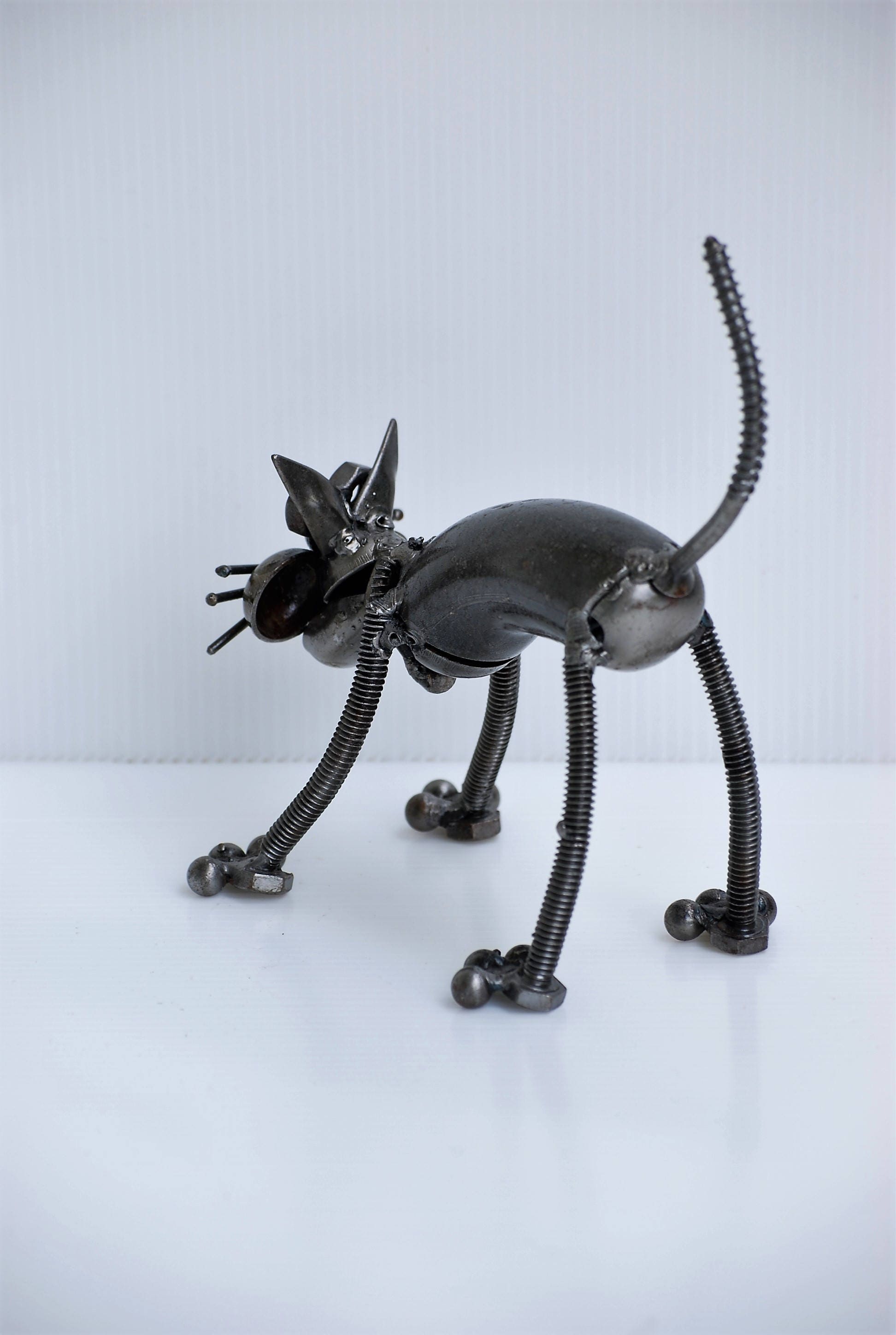 Cat Scrap Metal Sculpture Model Recycled Handmade Art Gift for - Etsy UK