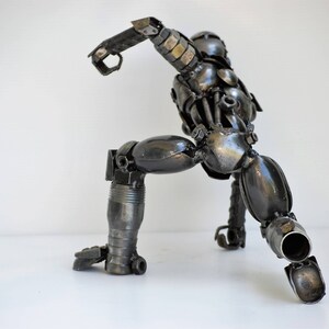 Iron Man Scrap Metal Sculpture Model, Cool Gift for Iron Anniversary ...