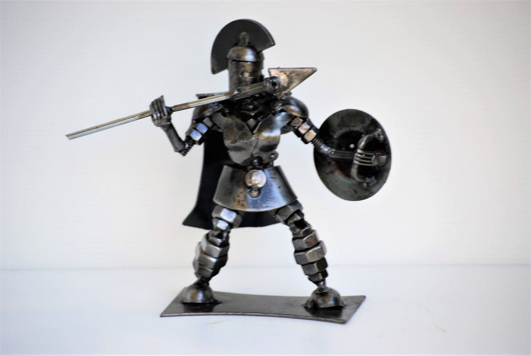 Scrap Metal Art Spartan D Warrior Gladiator Scrap Metal Model, Cool ...