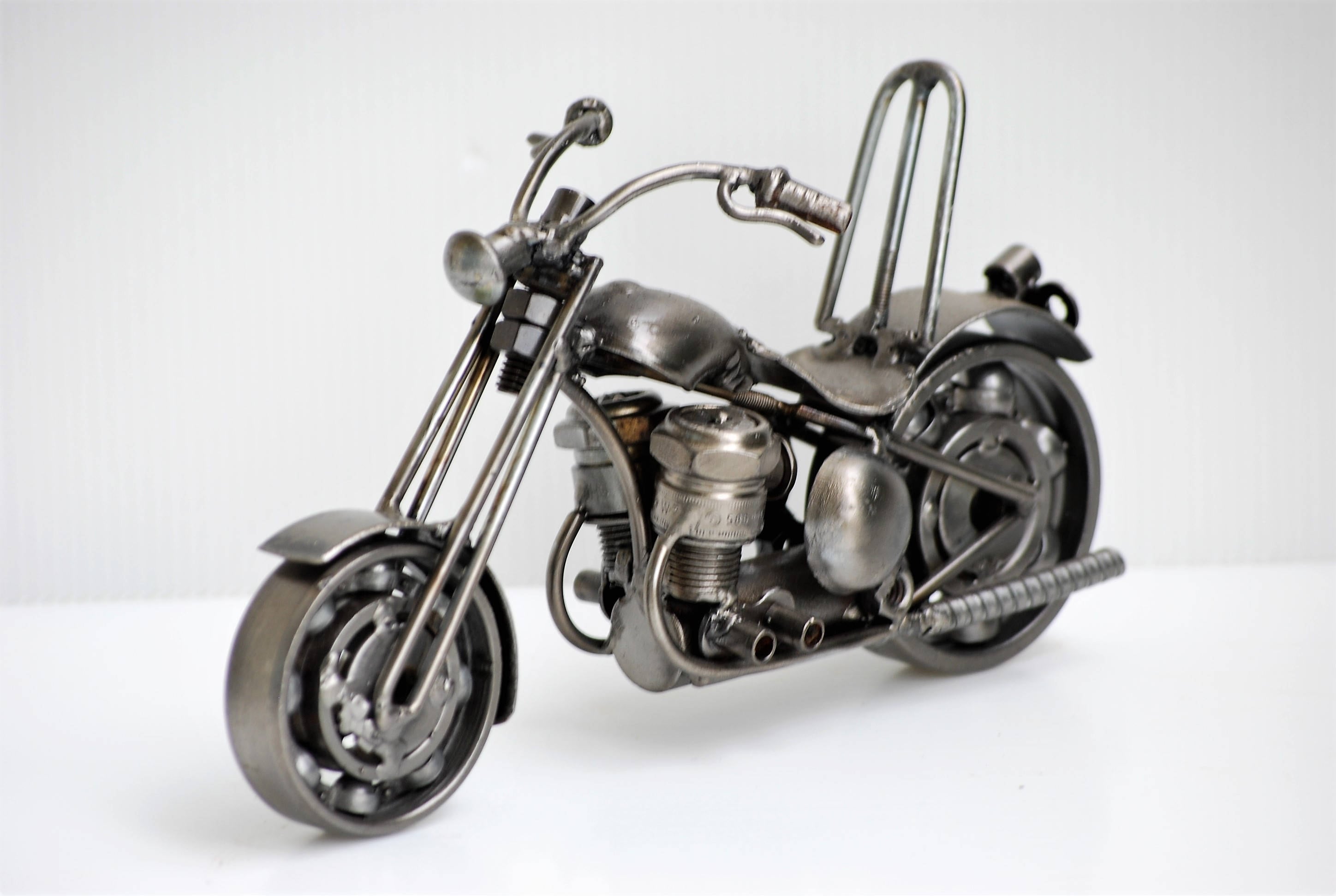 Chopper Motorcycle Scrap Metal Sculpture COOL GIFT for Husband - Etsy UK