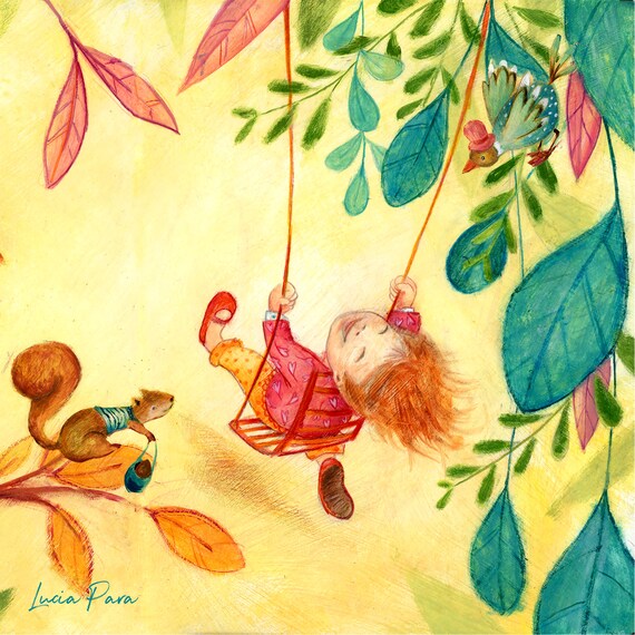 Happy Swing Greeting Card - Etsy