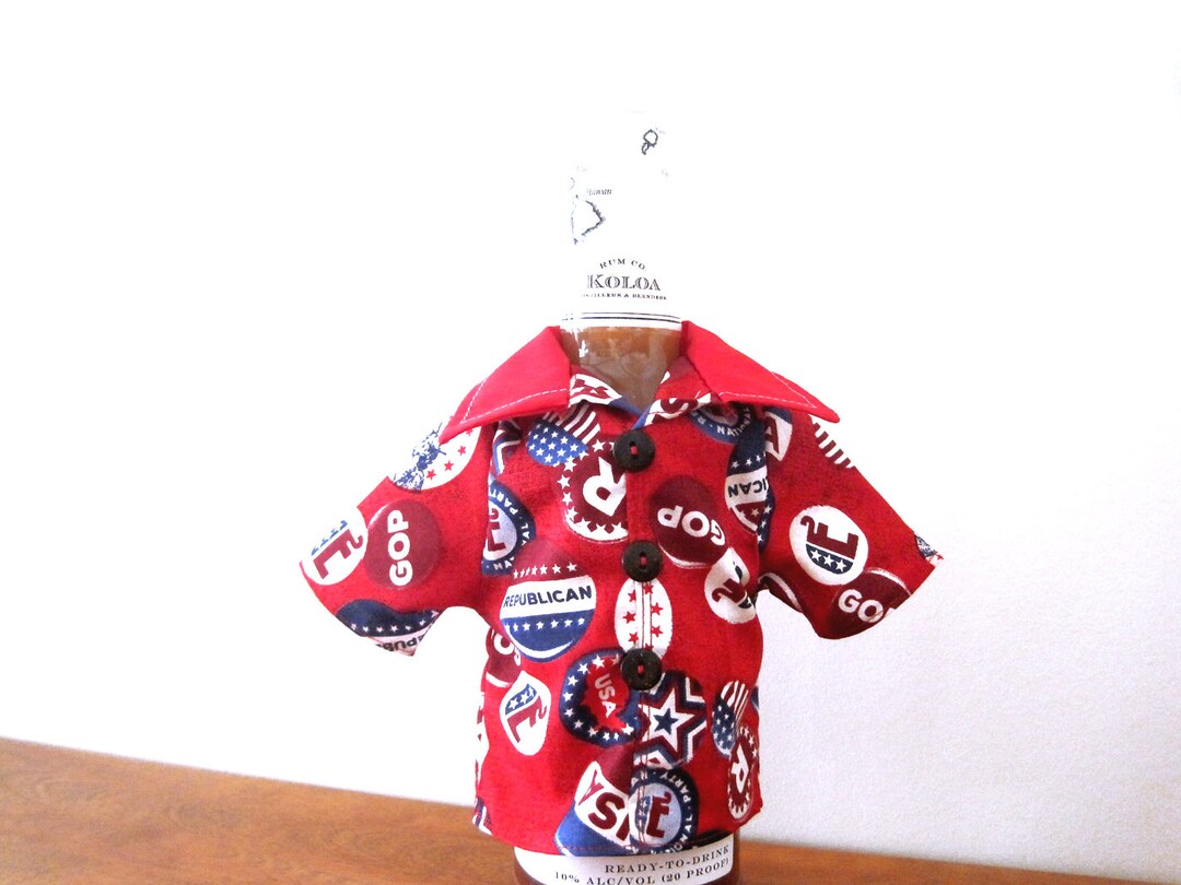 REPUBLICAN Wine Bottle Shirt Cover Political GOP National Party Stars ...