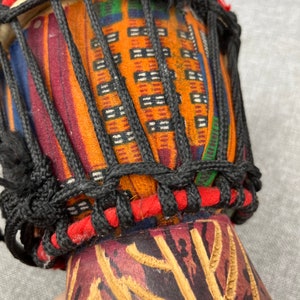 Vintage 90’s West African Djembe Drum Kente Cloth - Etsy