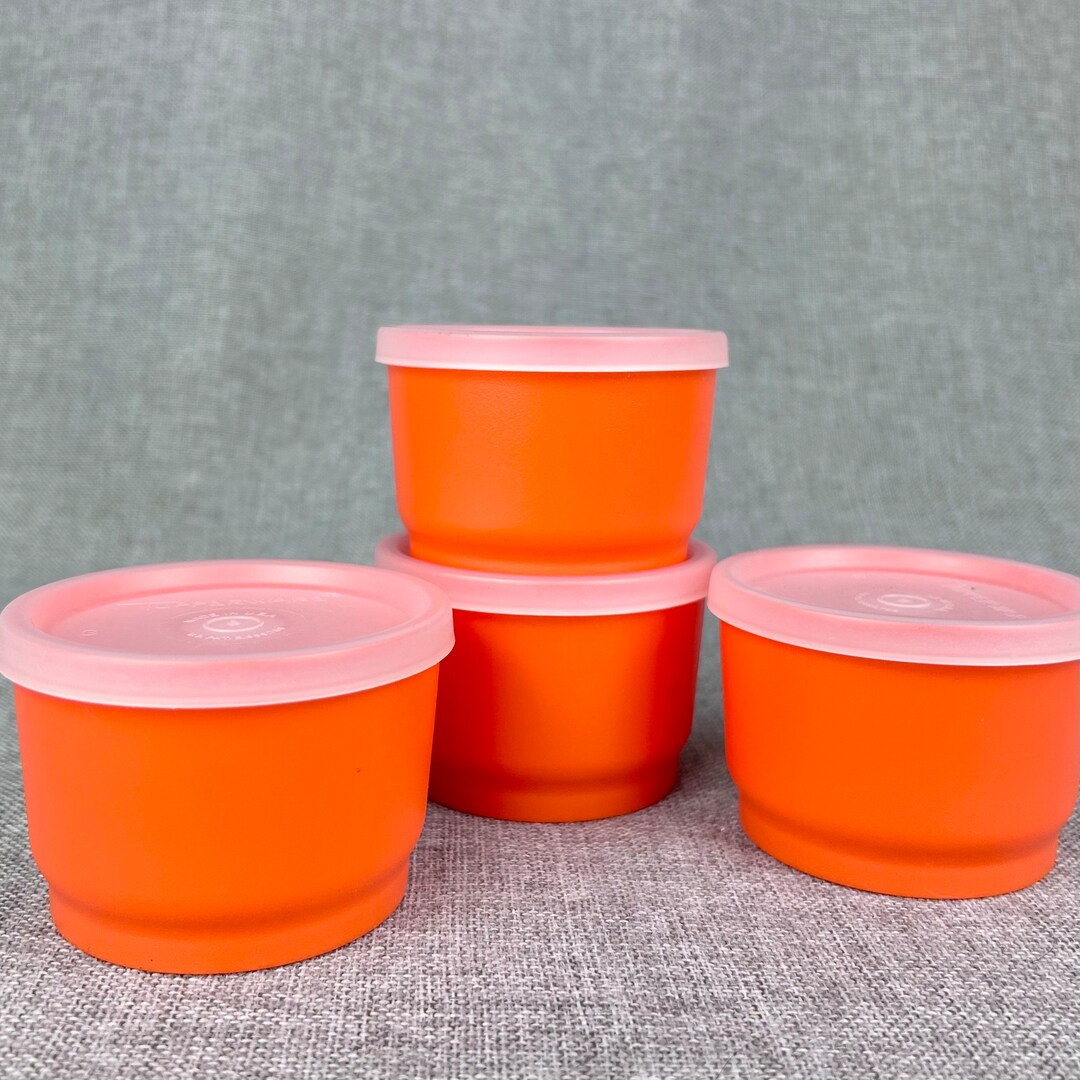 Tupperware -set of Four Vintage 70’s 4oz Snack Cups - Etsy
