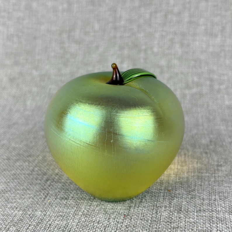 Orient & Flume Studio Art Glass Iridescent Paperweights - Green Blue ...