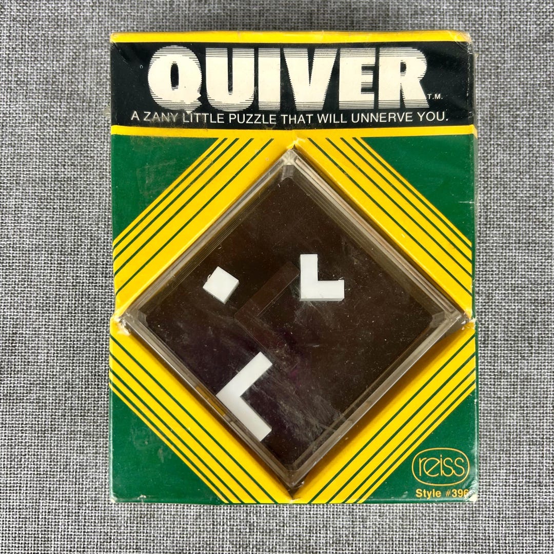Vintage Space Age Lucite Brainteaser Puzzle Reiss Nerve Wracker Quiver ...
