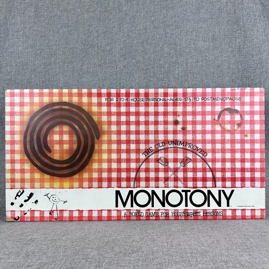 Monotony Board Game - Vintage 80’s Monopoly Parody Housewives - Etsy