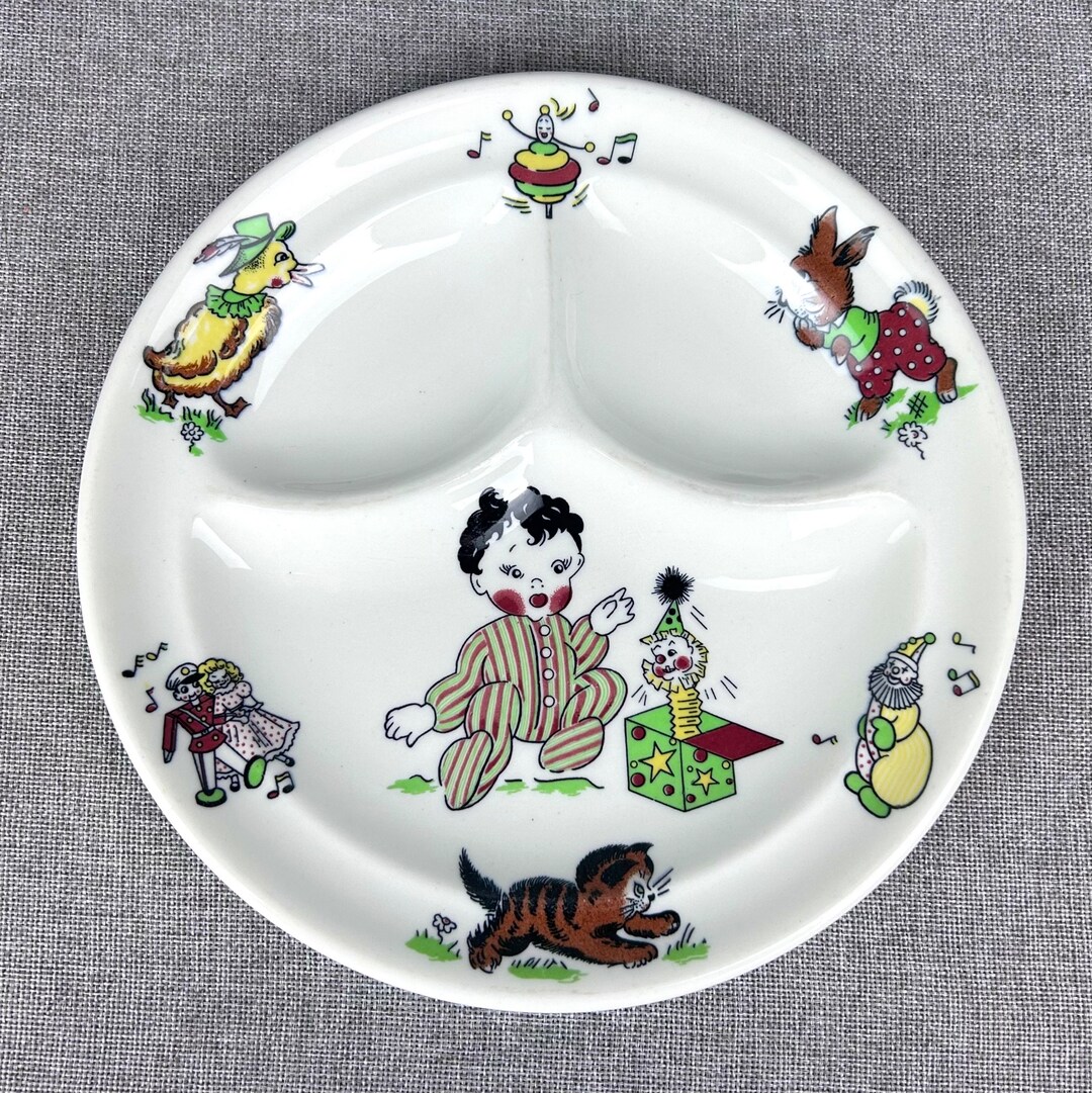 Vintage 50’s Mayer China Toyland Snack Plate - Etsy