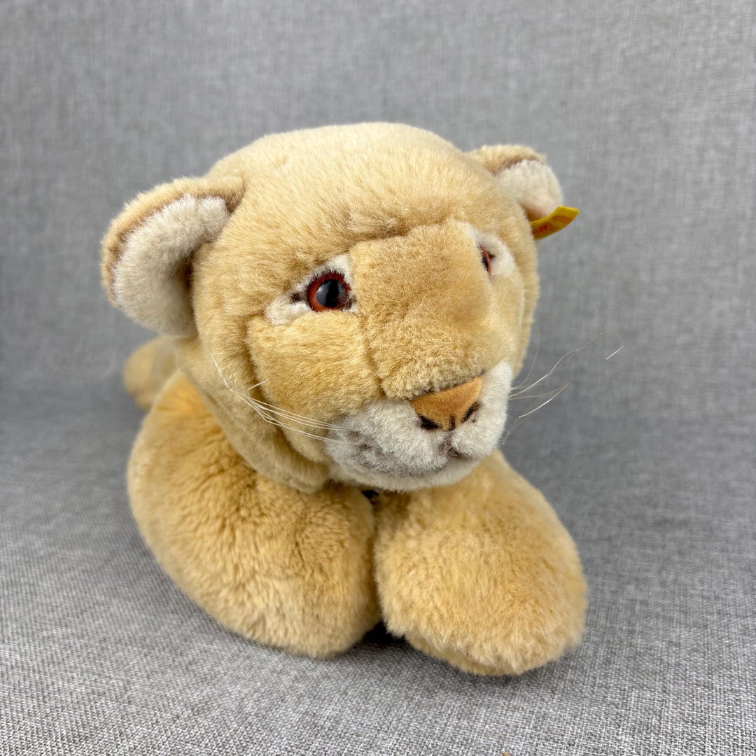 Steiff - Vintage 80’s Mountain Lion Puma Cub 5372/33 Plushie - Etsy