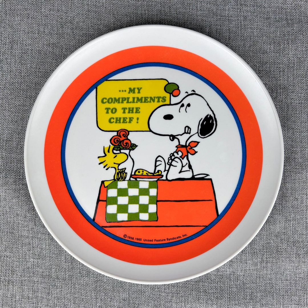 Vintage Peanuts Snoopy Kids Melamine Plate - Etsy