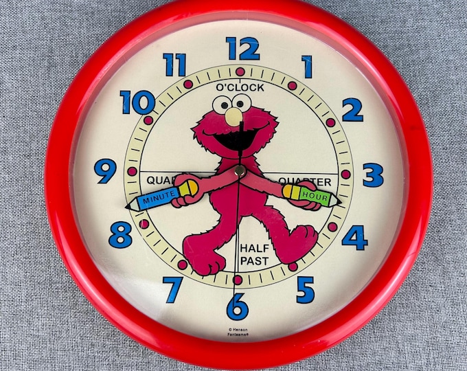 Vintage Fantasma Sesame Street Elmo Kids Wall Clock - Etsy
