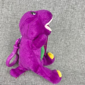 Vintage Fisher-price Barney Mini Plush Keychain Backpack Clip - Etsy