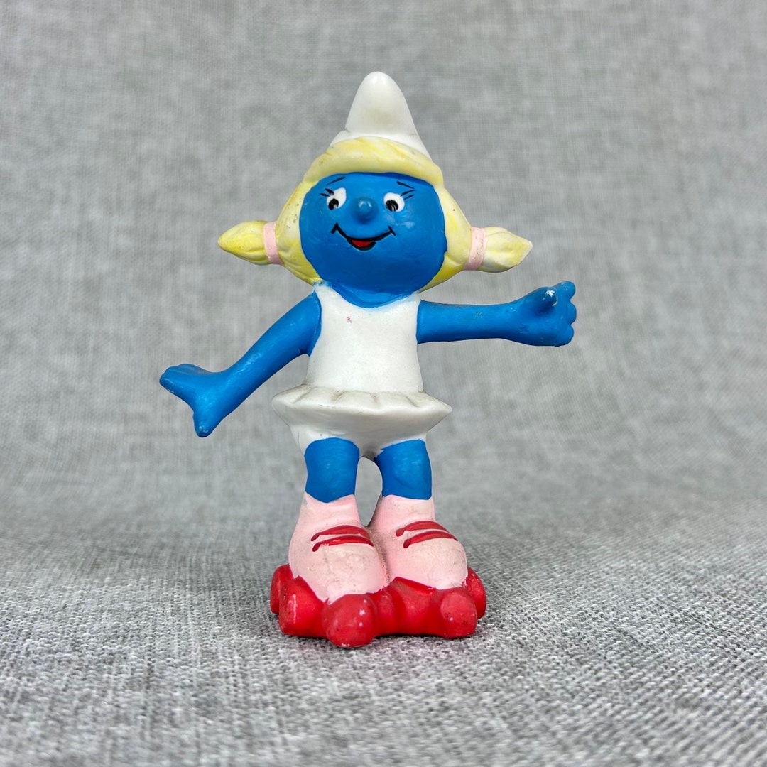 Vintage 80’s Smurfs Porcelain Bisque Figure - Smurfette - Etsy