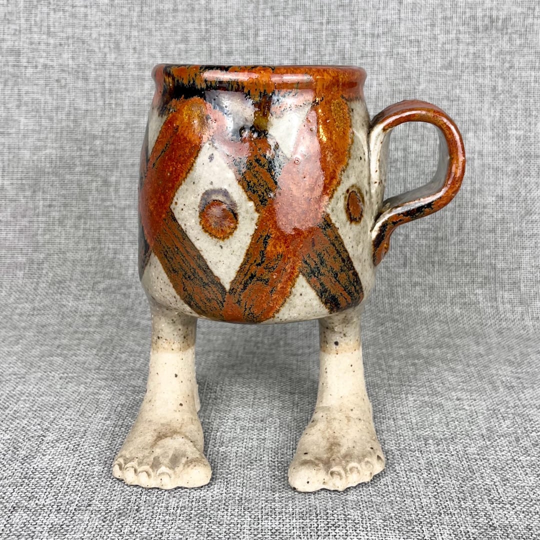 Vintage 70’s Studio Pottery Hobbit Footed Feet Mug - Etsy