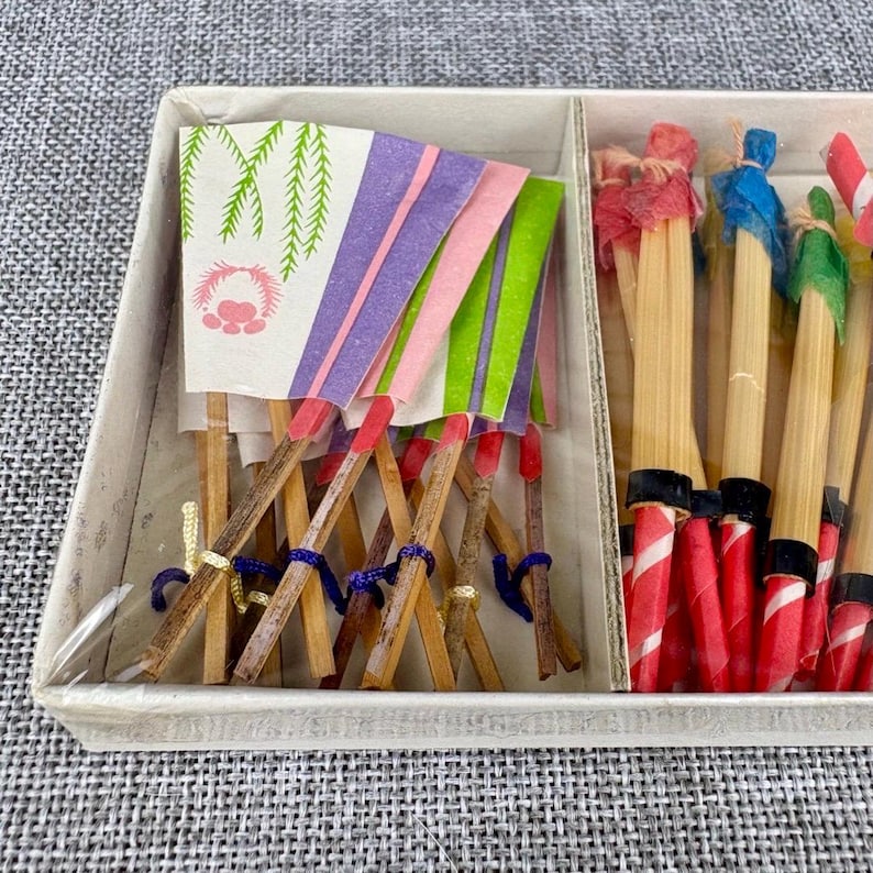 Vintage Japanese Showa Era Picks Toothpicks Flags Handmade Festival - Etsy