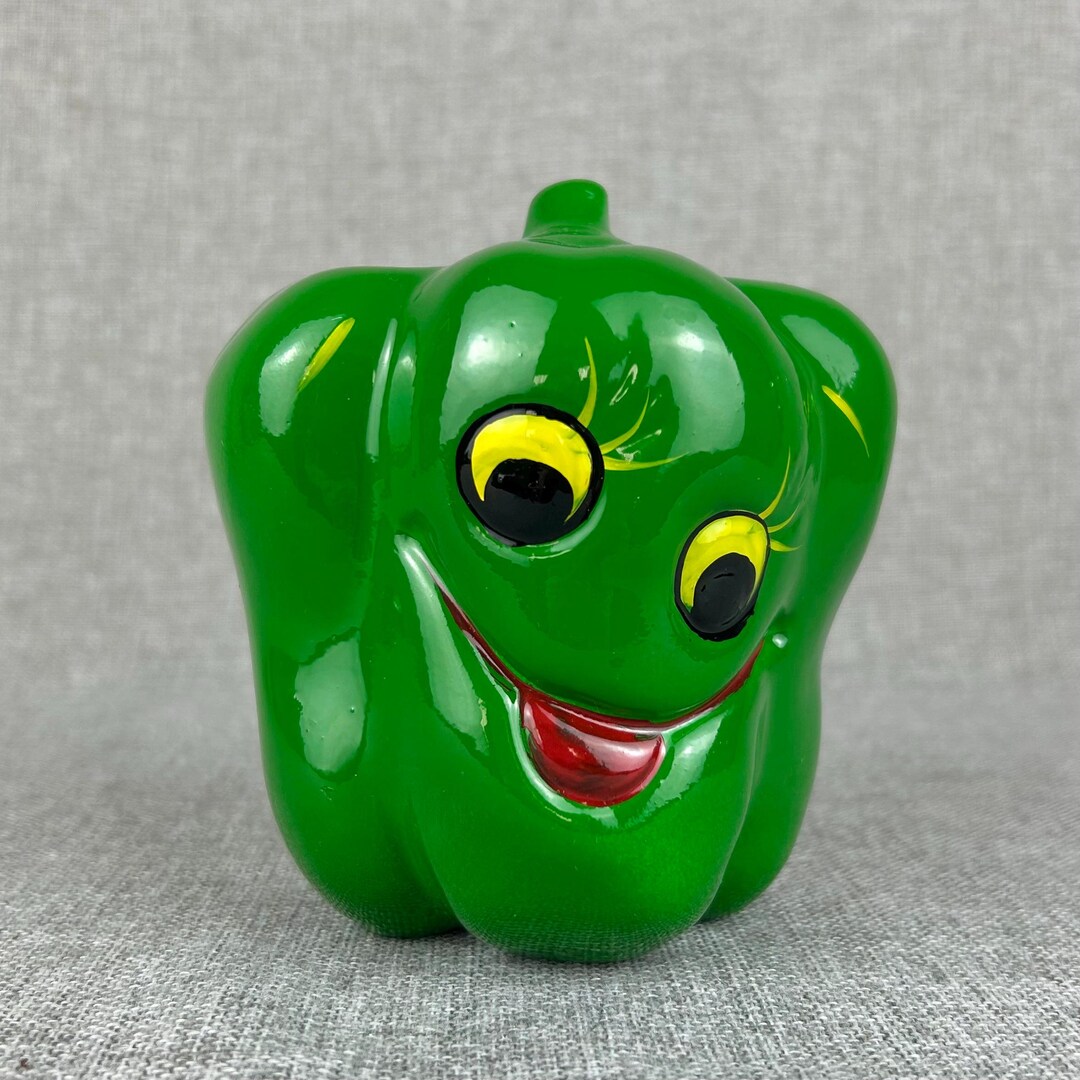 Vintage 70s Anthropomorphic Pepper Coin Bank - Etsy