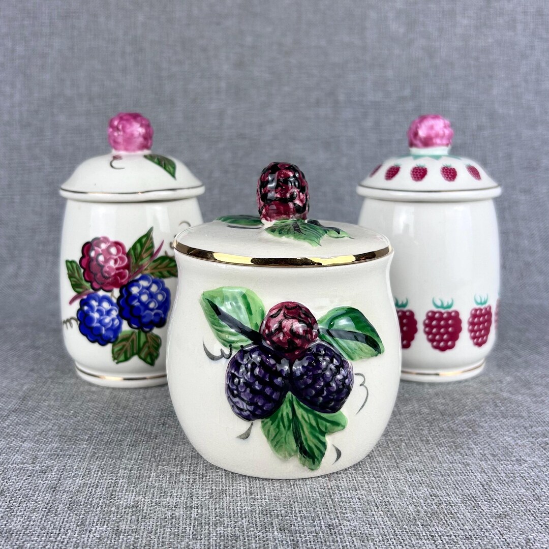 Vintage Ceramic Knott’s Berry Farm Jam Pots - Etsy