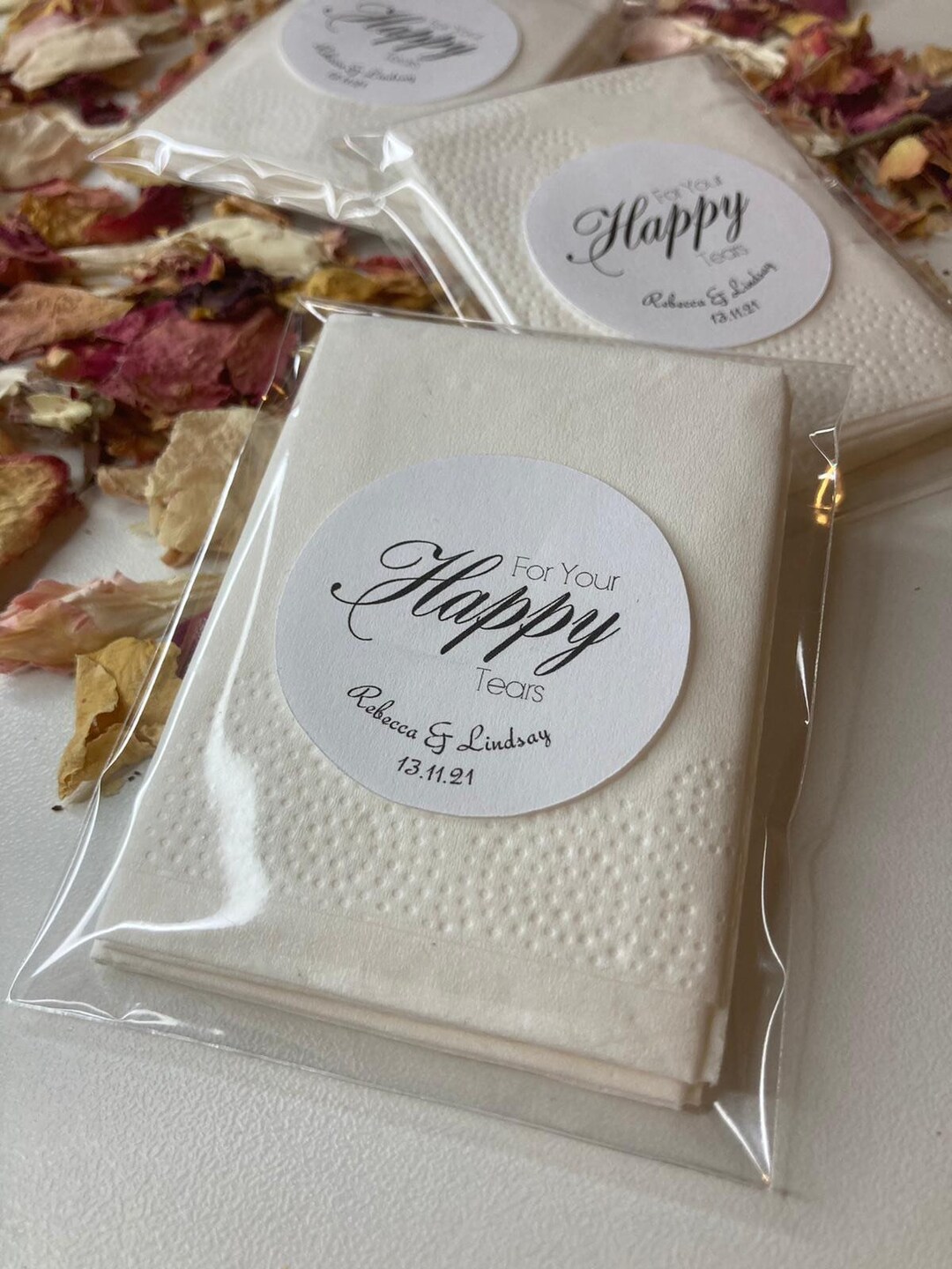Personalised Tissue Pack, for Your Happy Tears, Wedding Tissues ...