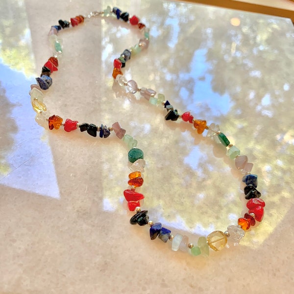 Chip Bead Necklace - Etsy