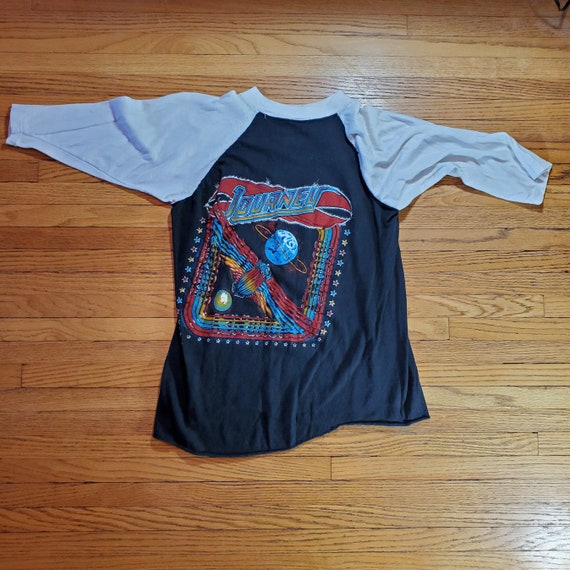 Vintage Raglan 1980s Journey Escape T Shirt - Gem