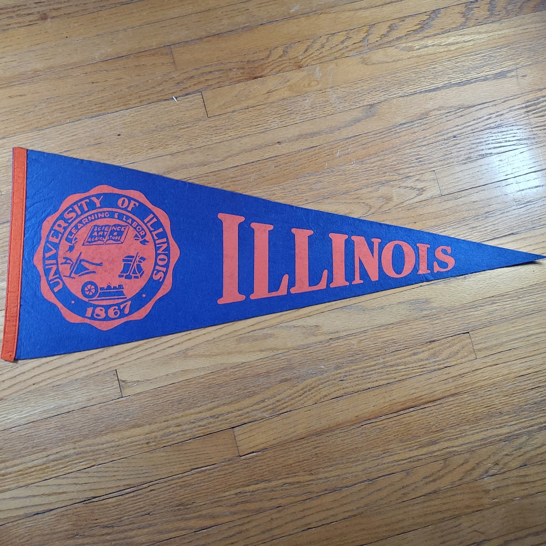 Vintage Pennant - University of Illinois - Etsy