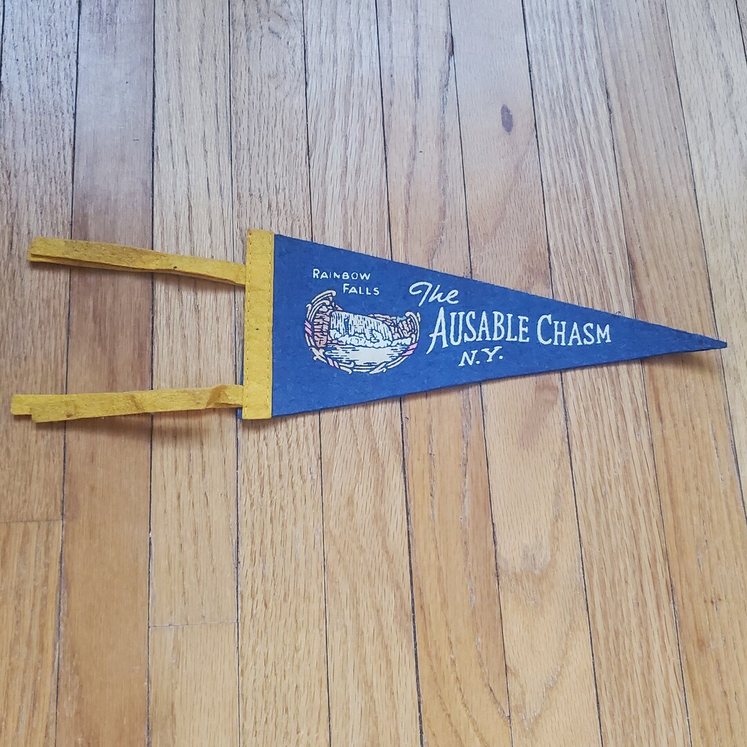Vintage Pennant - Ausable Chasm, New York - Etsy