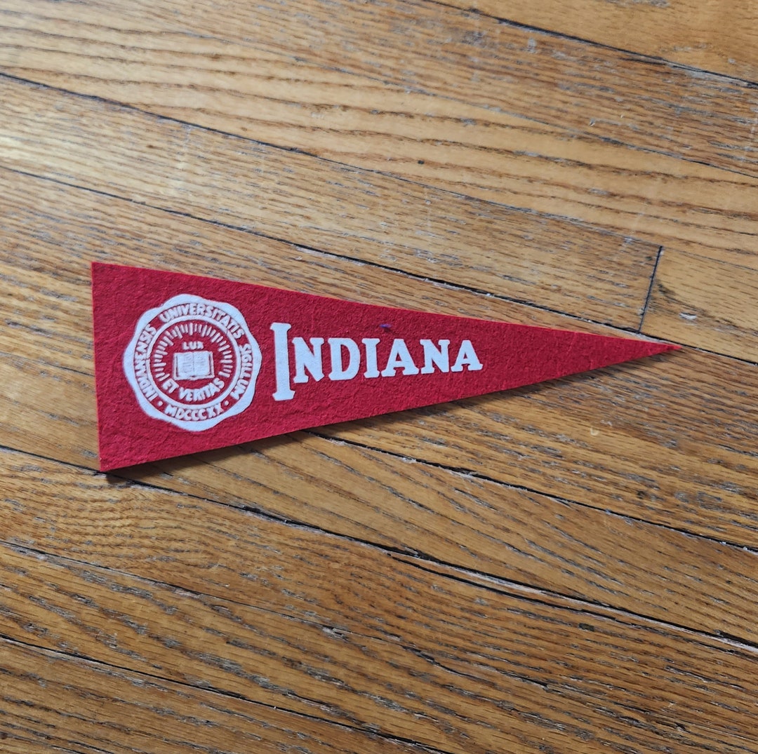 Vintage Felt Pennant - Indiana University - Etsy