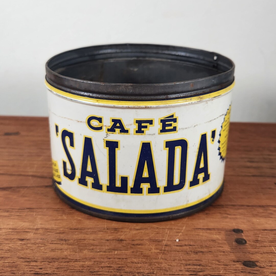 Vintage Salada 1 Pound Coffee Tin / Can - Salada Tea Company of Canada ...
