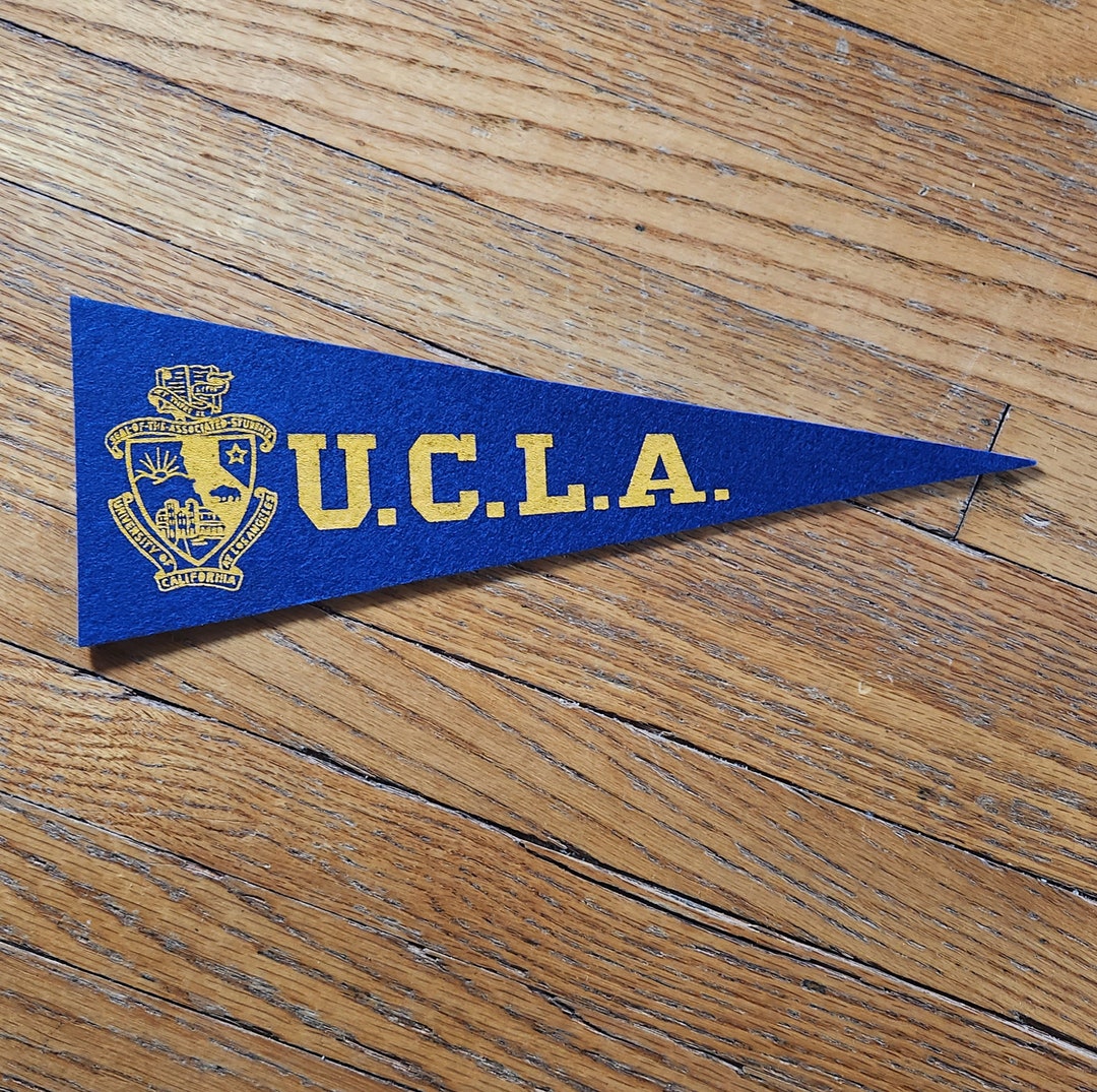 Vintage Felt Pennant - UCLA (university of California Los Angeles) - Etsy