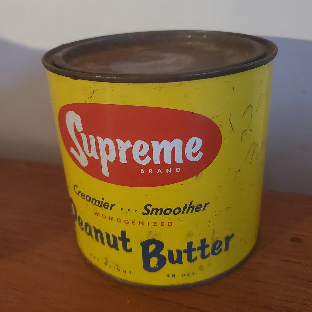 Vintage Supreme Peanut Butter Pail Tin - Toronto, Ontario, Canada - Etsy