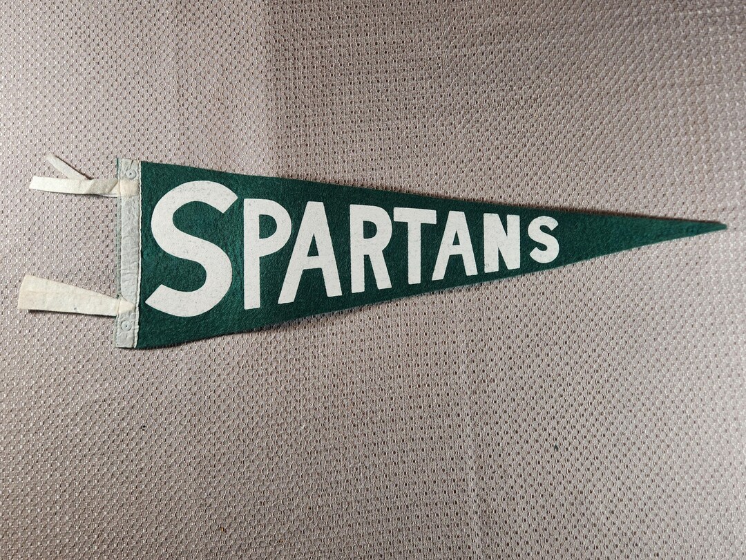 Vintage Pennant - Michigan State Spartans - Etsy