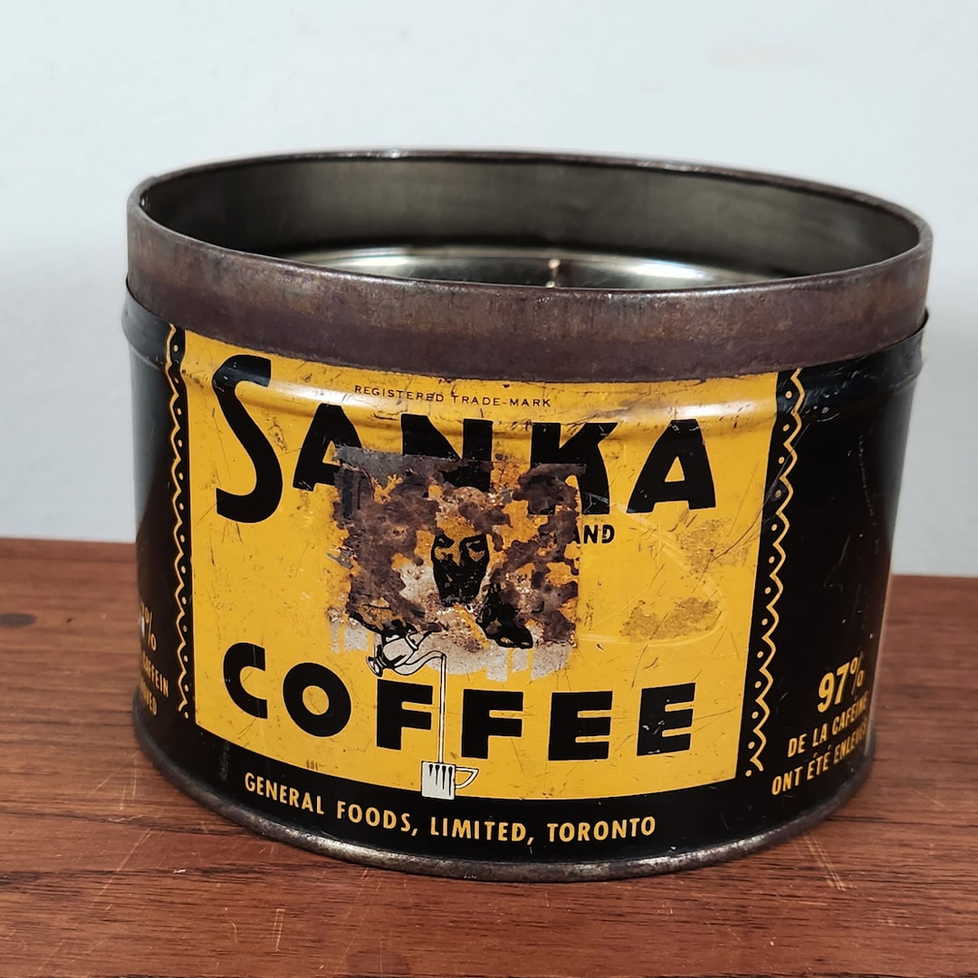 Vintage Sanka Coffee Tin / Can - Hoboken, N.J., U.S.A - Etsy