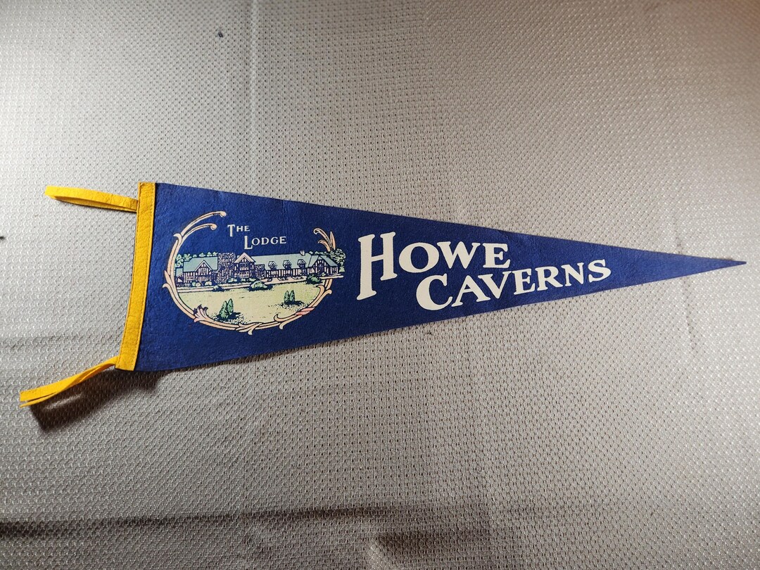 Vintage Pennant - Howe Caverns, Howe's Cave, New York - Etsy